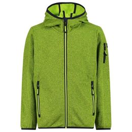 CMP - Kid's Jacket Fix Hood Knitted + Mesh - Fleecejacke Gr 140 grün