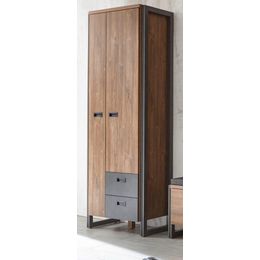 Furn.Design Garderobenschrank Auburn (Schuhschrank in Eiche Sterling mit Matera grau