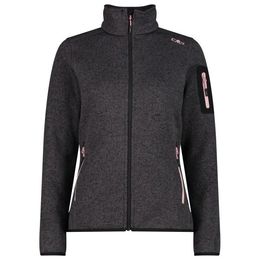 CMP - Women's Jacket Jacquard Knitted - Fleecejacke Gr 34 grau/schwarz