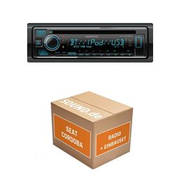 JUST SOUND best choice for caraudio Autoradio Einbaupaket mit KDC-BT665U für Seat Cordoba Typ 6K/6C Autoradio