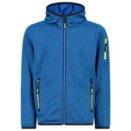 CMP - Kid's Jacket Fix Hood Knitted + Mesh - Fleecejacke Gr 98 blau