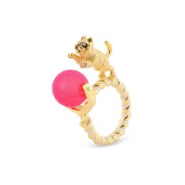 Monkimau Fingerring Katzen Ring vergoldet (Packung)
