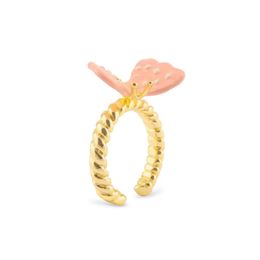 Monkimau Fingerring Schmetterling Ring vergoldet (Packung)