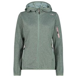 CMP - Women's Jacket Fix Hood Knitted + Mesh - Fleecejacke Gr 36 grün