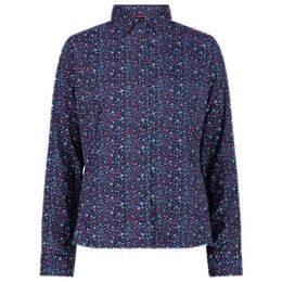 CMP - Women's Longsleeve Shirt with Pattern - Bluse Gr 46 blau
