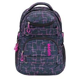 Belmil® Schulrucksack Infinity Cubic Pink Kunstfaser schwarz/pink