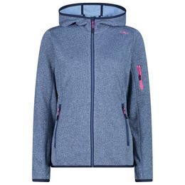 CMP - Women's Jacket Fix Hood Knitted + Mesh - Fleecejacke Gr 34 blau