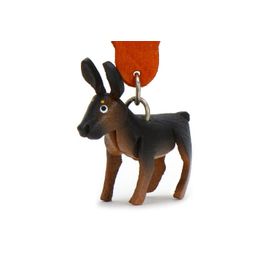 Monkimau Schlüsselanhänger Schäferhund Schlüsselanhänger Leder Tier Figur (Packung)
