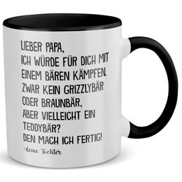 22Feels Tasse Papa Geschenk Vatertag von Tochter Vater Geburtstag Kaffeetasse Mann
