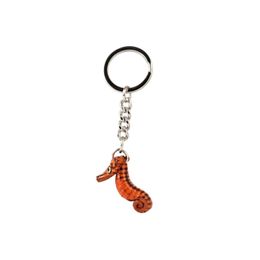 Monkimau Schlüsselanhänger Seepferd Schlüsselanhänger Leder Tier Figur (Packung)