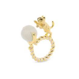 Monkimau Fingerring Katzen Ring vergoldet (Packung)