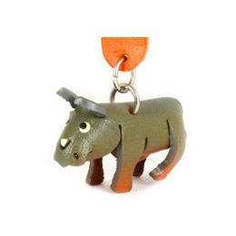 Monkimau Schlüsselanhänger Nashorn Schlüsselanhänger Leder Tier Figur (Packung)