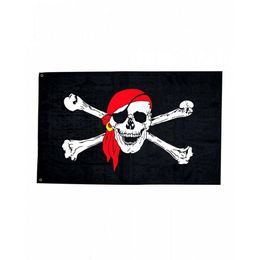 Horror-Shop Dekoobjekt Piratenflagge mit Totenkopf 130x80 cm