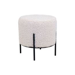 House Nordic Pouf Alford, in Weiss