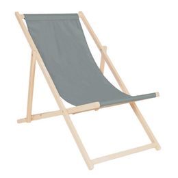 Systafex® Gartenliege Relaxliege Liegestuhl Strandstuhl Gartenliege Sonnenliege grau
