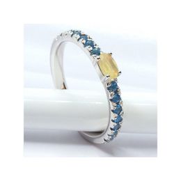 Goldene Hufeisen Silberring echter Apatit mit Edel-Opal Ring 925 Sterling-Silber Rhodiniert