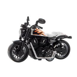Toi-Toys Spielzeug-Motorrad MOTORRAD Chopper mit Rückzug 9cm Modell Motorcycle 05 (Weiss)