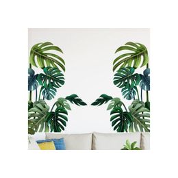 AUKUU Wandtattoo 30x90cm Große grüne Blattpflanze Wanddekoration