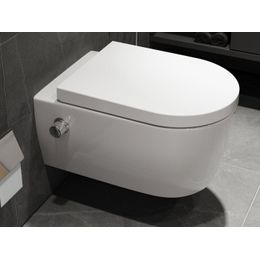 SSWW Tiefspül-WC SSWW Taharet WC mit Armatur und abnehmbarer Softclose Sitz Dusch-WC