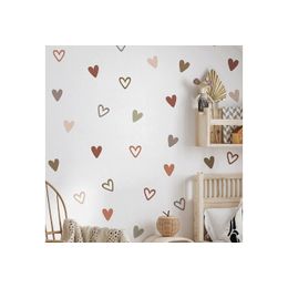 AUKUU Wanddekoobjekt Herzförmige Herzförmige süße Wandaufkleber Schlafzimmer