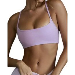 B.X Set: Bustier Damen-Sport-BH mit Trägern Criss-Cross Low-Impact-Workout-Longline-BHs Yoga-BH für Damen