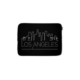 MuchoWow Laptop-Hülle Skyline "Los Angeles" schwarz 13.3 Zoll