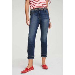 Heine Regular-fit-Jeans LINEA TESINI Damen Designer-Jeans m. Nieten