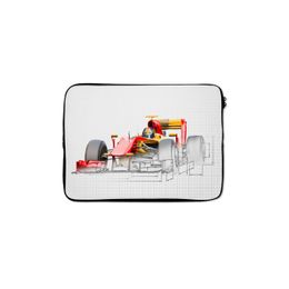 MuchoWow Laptop-Hülle Ein roter Rennwagen aus der Formel 1 in einer Illustration 13.3 Zoll