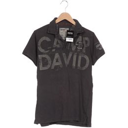 CAMP DAVID Herren Poloshirt, grau, Gr. 48