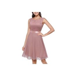 B.X Abendkleid Damen Cocktailkleid Spitze ärmellos V-Ausschnitt hinten Hepburn skirt Straffen Sie die Taille einfarbig Abendkleider elegant wedding dress