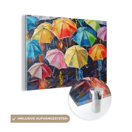 MuchoWow Acrylglasbild Regenschirme