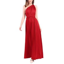 B.X Abendkleid Damen-kleid Partykleid ärmellose Sommerkleid vielseitige Wickelkleid Festliches Neckholder-Maxi-Cocktailkleid rückenfreiem V-Ausschnitt