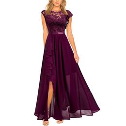 B.X Spitzenkleid damen kleider festlich elegant mit Chiffon Spitzen