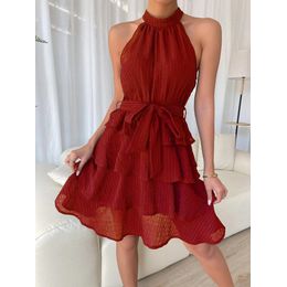 FIDDY Bodykleid Sommerkleider für Damen – Neckholder A-Linien-Kleider – Abendkleider