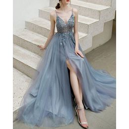 FIDDY Abendkleid Abendkleid – Quastenkleid für Damen – schulterfreies Kleid
