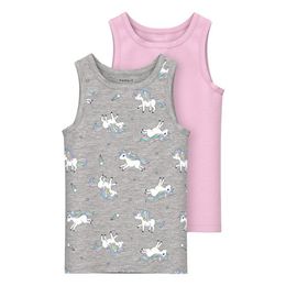 name it Unterhemd (2-St) NMFTANK TOP 2P GREY MELANGE UNICORN