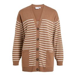 Vila Jerseykleid VISUZA L/S STRIPE KNIT CARDIGAN/LD