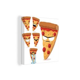 OneMillionCanvasses® OneMillionCanvasses® Leinwandbild Illustration Kinderpizza