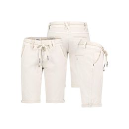 Sublevel Bermudas Damen Short Bermuda kurze Hose Sommer Chino Stoff knielang mit Gürtel