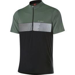 Löffler Löffler Funktionsshirt SCALA BIKE SHIRT HZ Herren Fahrrad-Funktionsshirt schwarz/oliv-grün