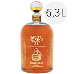 Nonino Grappa Riserva Antica Cuvée 5 Jahre in Eichholzfässern gereift / 43 % Vol. / 6,3 Liter-Flasche in Holzkiste