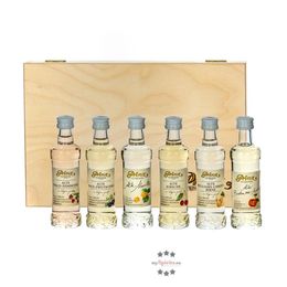 Fein-Brennerei Prinz Prinz Probierset „Alte Sorten“ Miniaturen Geschenk-Set / 41 % Vol / 6 x 0,04 Liter in kleiner Holzkiste
