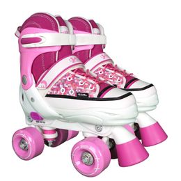 BEST Sporting Rollschuhe Quad Style pink-wei&szlig;