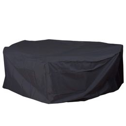 Abdeckhaube MCW-J41, Abdeckplane Schutzplane Schutzh&uuml;lle, Outdoor Gartenm&ouml;bel Garnitur, anthrazit ~ rund &Oslash; 310cm