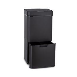 Klarstein Royal Trash Matte Black Sensor-M&uuml;lleimer 72 Liter Edelstahl