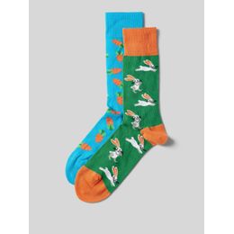 Christian Berg Socken mit Motiv-Print im 2er-Pack