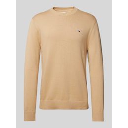 Tommy Jeans Slim Fit Strickpullover mit Logo-Stitching