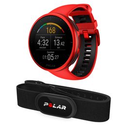 Polar VANTAGE V2 BLACK HR Sportuhr rot M/L