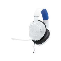 JBL Quantum 100 PWHT, Over-ear Gaming Headset Weiß/Blau