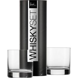 Eisch Whiskyglas GENTLEMAN, 400 ml, Kristallglas, in Handarbeit mit echtem Platin veredelt, 2-teilig, Made in Germany, weiß